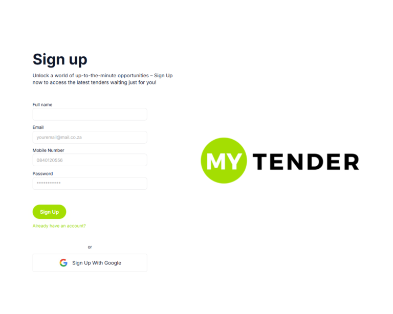 MyTender - Access the latest tenders in South Africa